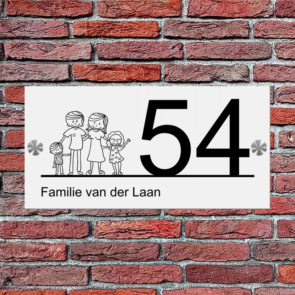 Aluminium naambordje bestellen| Gratis bevestigingsmateriaal en ...