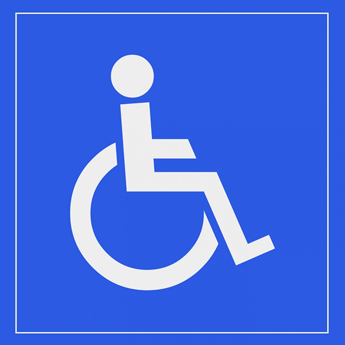 Mindervaliden pictogram bord