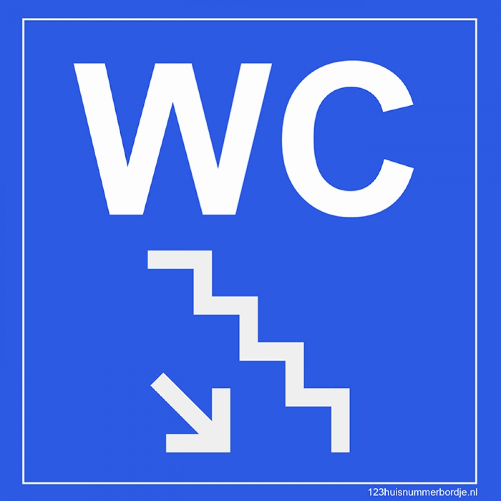 WC bordje trap rechts onder